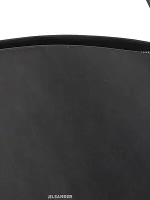 JIL SANDER Big Joanna Leather Shoulder Bag - Black