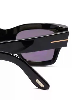 TOM FORD Ilias Rectangle Sunglasses - Black