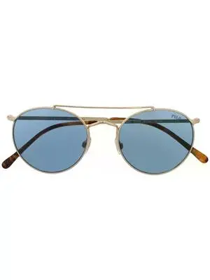 POLO RALPH LAUREN EYEWEAR Polo Ralph Lauren Round Pilot Sunglasses - Brown