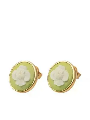 CAMEO & BEYOND Delicate Rose Stud Earrings - Gold