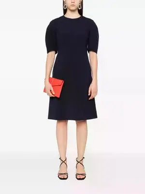 Peserico Puff-sleeve Midi Dress