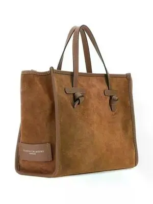 GIANNI CHIARINI Marcella Club Knot-detail Suede Tote Bag