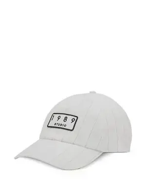 1989 STUDIO Striped Logo-patch Cotton Cap