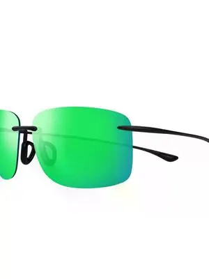 Maui Jim Hema Rimless Square Sunglasses - Black