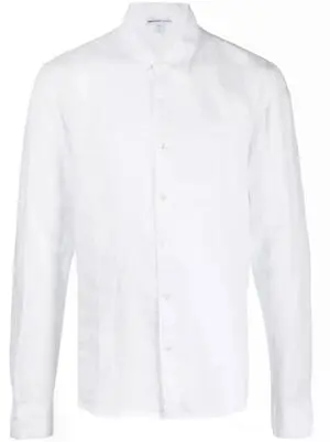 JAMES PERSE Long-sleeved Linen Shirt - White