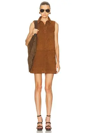 FRAME Suede City Shift Dress