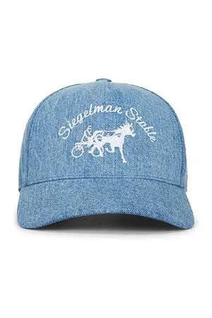 SIEGELMAN STABLE Siegelman Stable Denim Five Panel Cap Blue Indigo