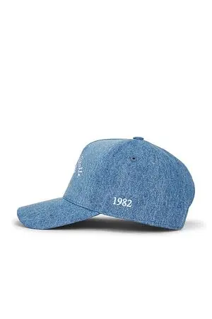 SIEGELMAN STABLE Denim Five Panel Cap - Blue Indigo