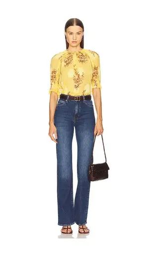 Ulla Johnson Pippa Short Sleeve Blouse - Yellow