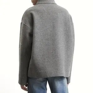 JIL SANDER Double Face Wool Zip Through Jacket