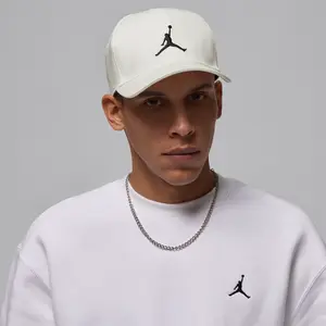 JORDAN Rise Structured Curved-bill Hat - White