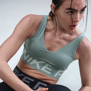 Nike Pro Indy Plunge -support Padded Sports Bra - Green