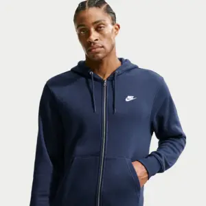 Nike Club Full-zip Fleece Hoodie - Blue