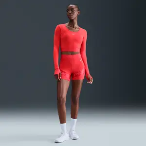 Nike Pro Sculpt Dri-fit High-waisted 5" Biker Shorts - Red