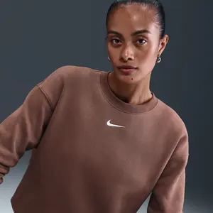 Nike Sportswear Phoenix Fleece Oversized Crew-neck Sweatshirt - Brown