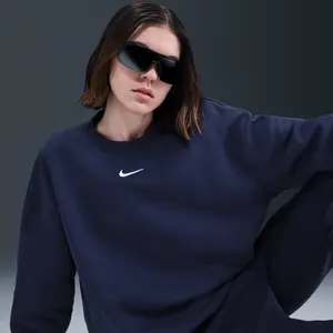 Nike Sportswear Phoenix Fleece Oversized Crew-neck Sweatshirt - Blue