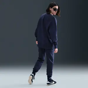 Nike Sportswear Phoenix Fleece Oversized Crew-neck Sweatshirt - Blue