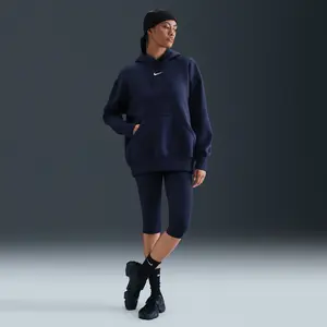 Nike Phoenix Fleece Oversized Pullover Hoodie - Blue