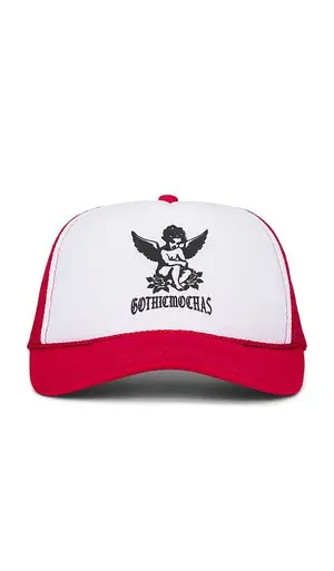 GOTHICMOCHAS Angel 2.0 Trucker Hat - Red & White