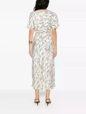 Karl Lagerfeld Scribble-print Midi Dress