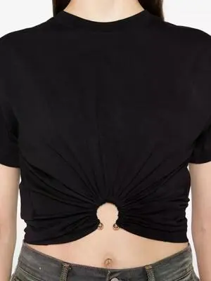 Rabanne Ring-detail T-shirt - Black
