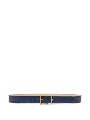 Versace Barocco-embossed Belt - Blue