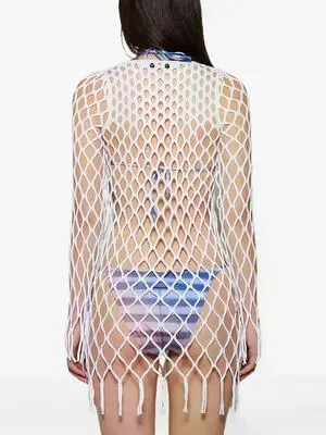 Christopher Esber Mesh Fringe Mini Dress