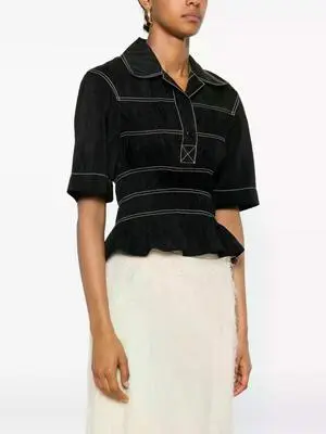 Nanushka Smocked-detail Shirt