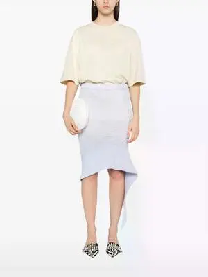 MEGUSTA Logo-print T-shirt - Neutrals