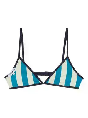 Sunnei Triangle Reversible Bikini Top - Blue