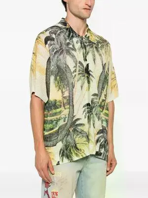 Amiri Palm Tree-print Shirt - Green