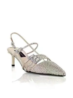 Philipp Plein Rhinestone-embellished Slingback Pumps