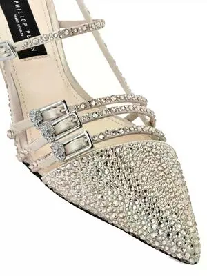 Philipp Plein Rhinestone-embellished Slingback Pumps