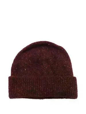 Brunello Cucinelli Speckled Wool Beanie - Red