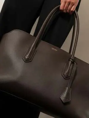 TOM FORD Leather Shoulder Bag With Logo
