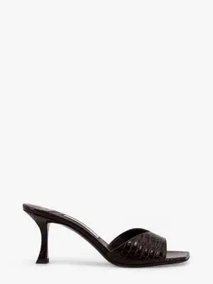 JIMMY CHOO Skye Reptile Print Leather Sandals