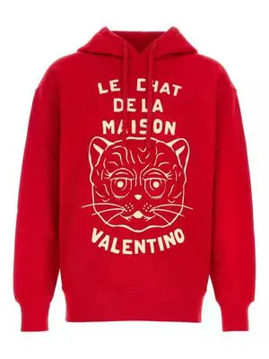 Valentino Garavani Cat-motif Hoodie - Red