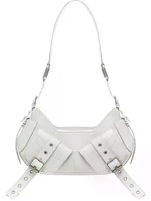 BIASIA Buckle Embellished Shoulder Bag White