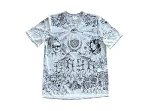 Casablanca Short Sleeve Mesh Top - Tattoo
