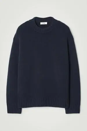 Cos Chunky Cashmere Sweater Navy