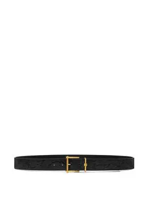Versace Barocco Embossed Leather Belt