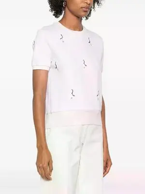 Thom Browne Geese-embroidered Cotton T-shirt
