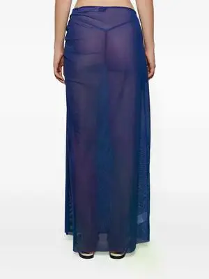 Bond Eye Claudia Mesh Draped Maxi Skirt