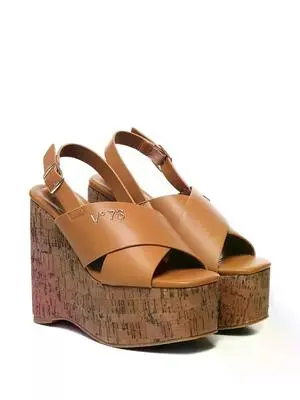 V°73 Crossover Wedge Sandals