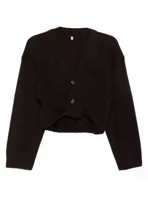 R13 Button-front Cropped Cardigan