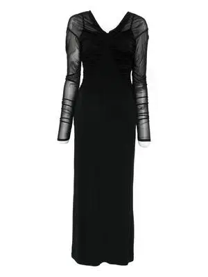 Max Mara Off-shoulder Draped Dress