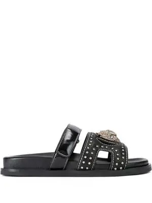 Kurt Geiger Eagle Flat Sandals - Black