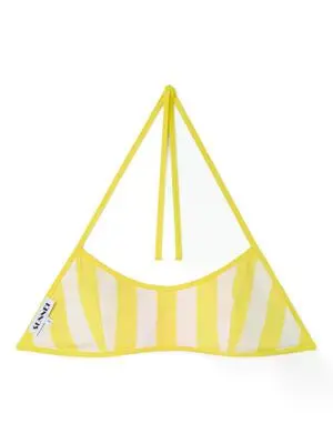 Sunnei Reversible Triangle Bikini Top - Yellow