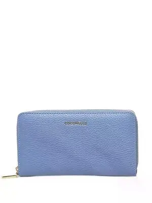 COCCINELLE Grain-leather Zip-around Wallet - Blue