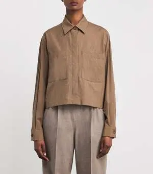 Max Mara Wool Crinkled Overshirt - Beige